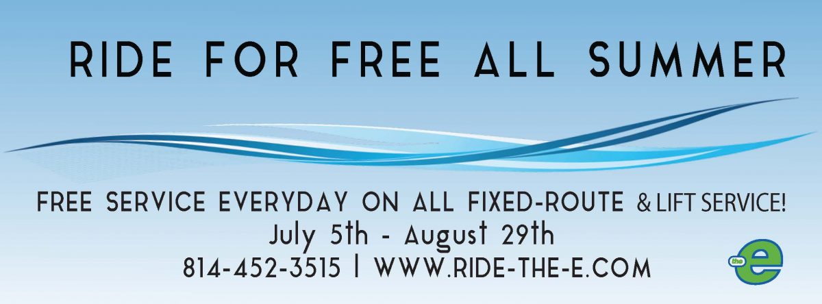 Ride For FREE All Summer! – Erie Metropolitan Transit Authority