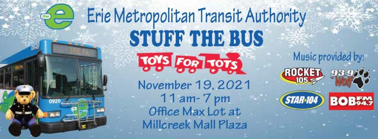 Stuff the Bus is back on 11/19/21! – Erie Metropolitan Transit Authority