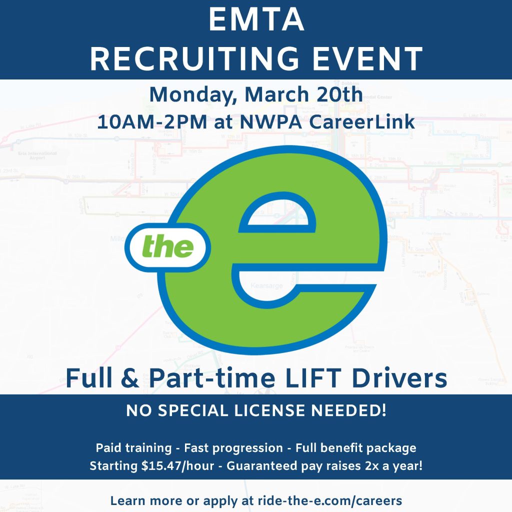 EMTA RECRUITMENT EVENT – Erie Metropolitan Transit Authority