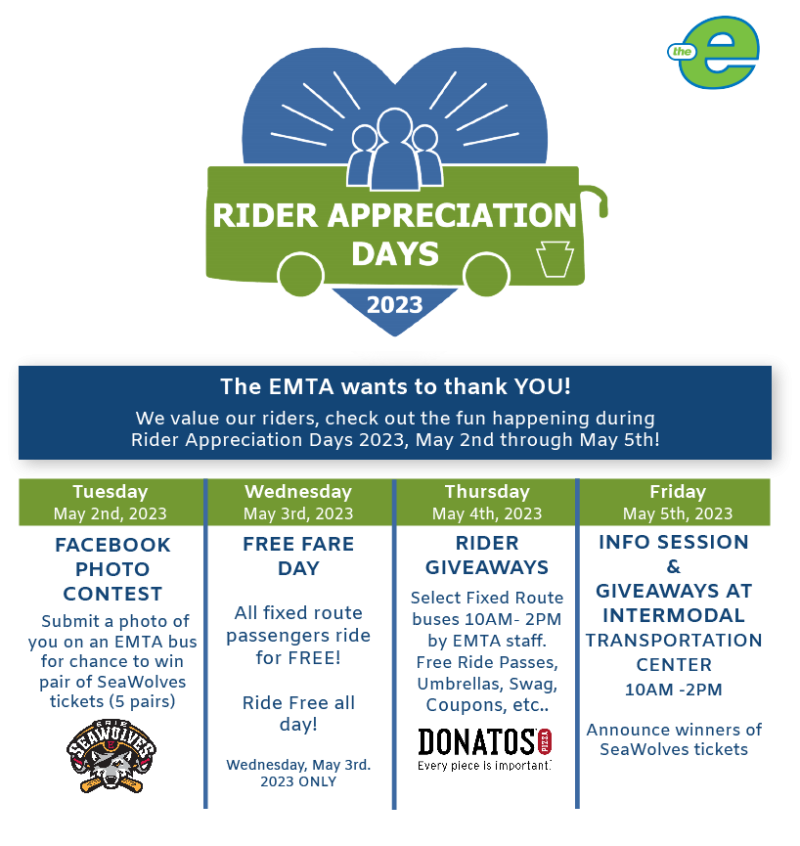 Rider Appreciation Days 2023 – Erie Metropolitan Transit Authority