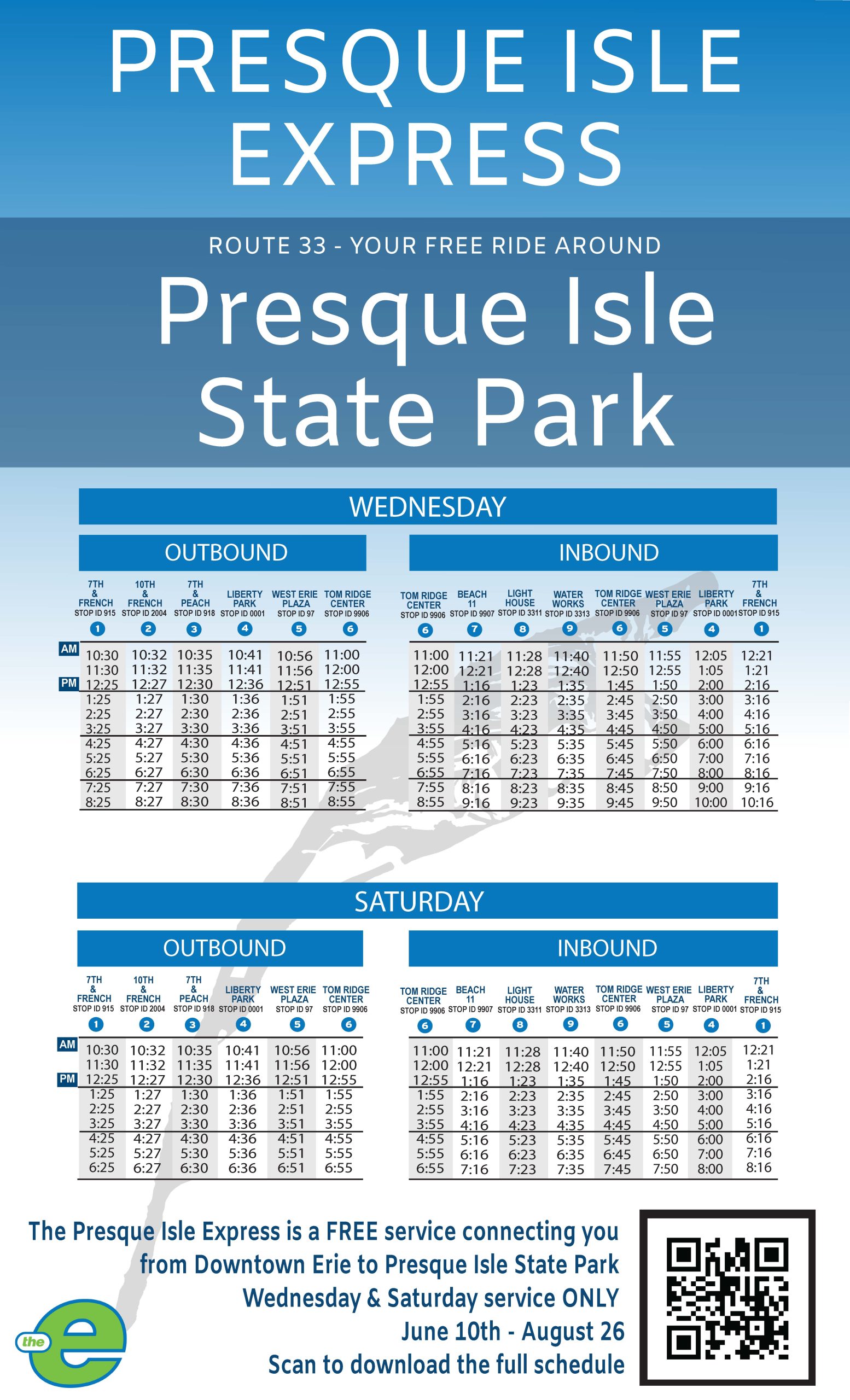 PRESQUE ISLE EXPRESS- ROUTE 33 – Erie Metropolitan Transit Authority